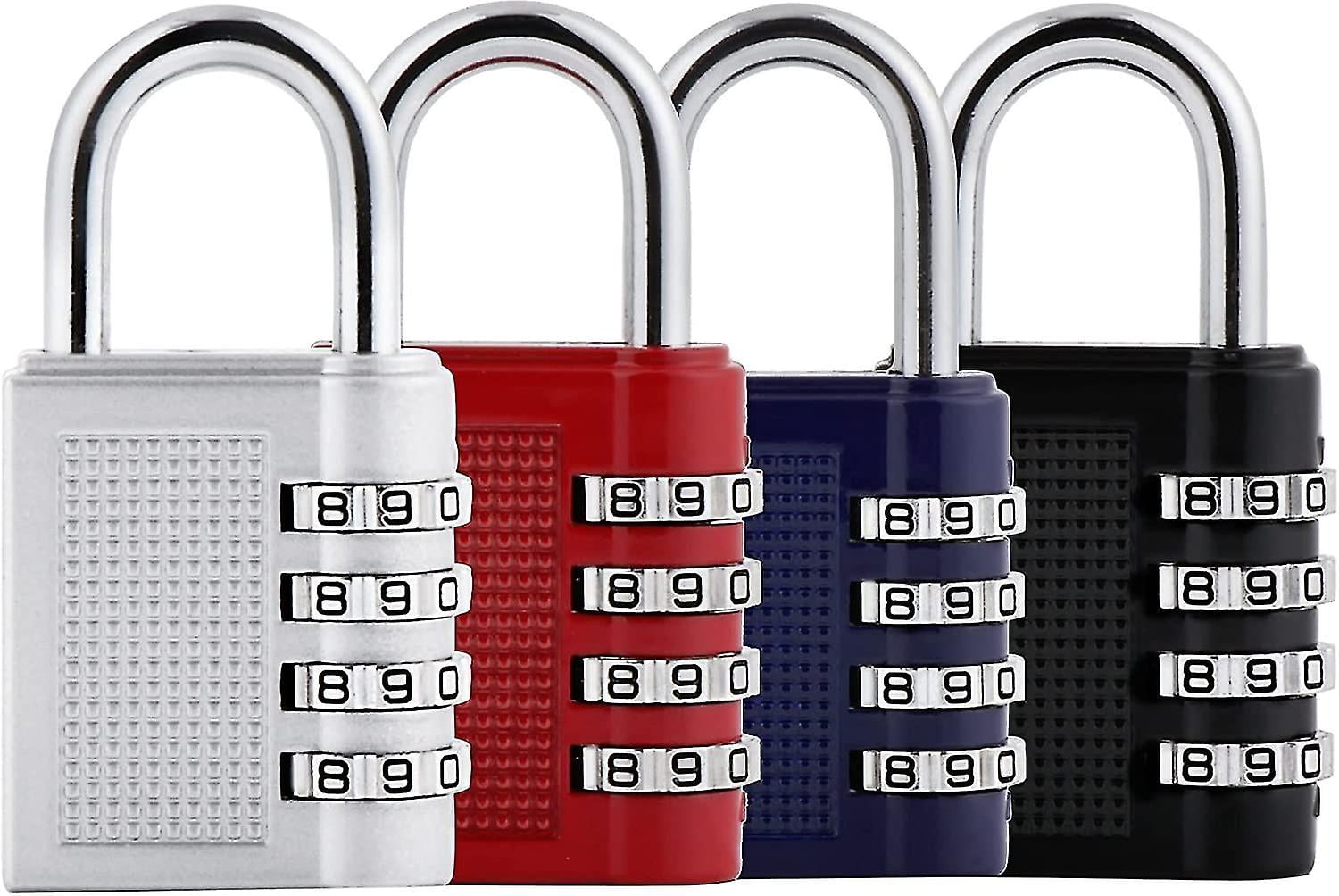 4 Combination Padlock with 4 stellig code, 4-Digit Combination Padlock ...