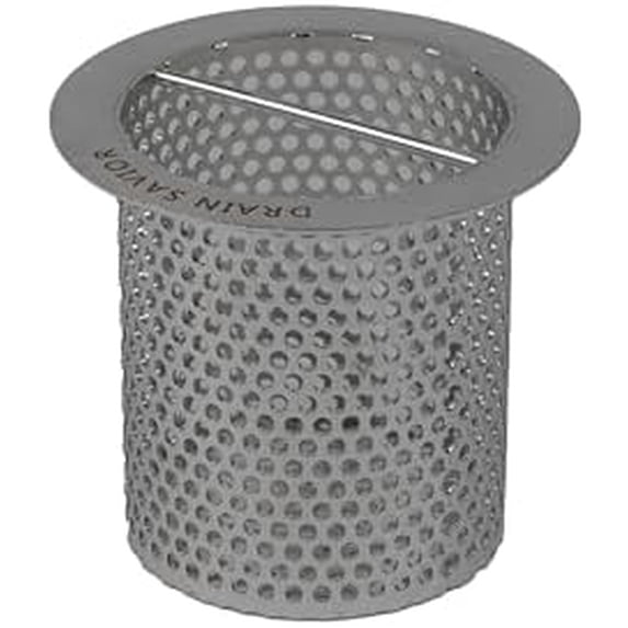 4" Commercial Floor Drain Strainer, 4" Tall, Cylindrical Mesh 316 ...
