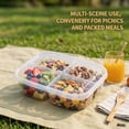 4-Compartment Airtight Fridge Organizer Container for Meal Prep, Food ...