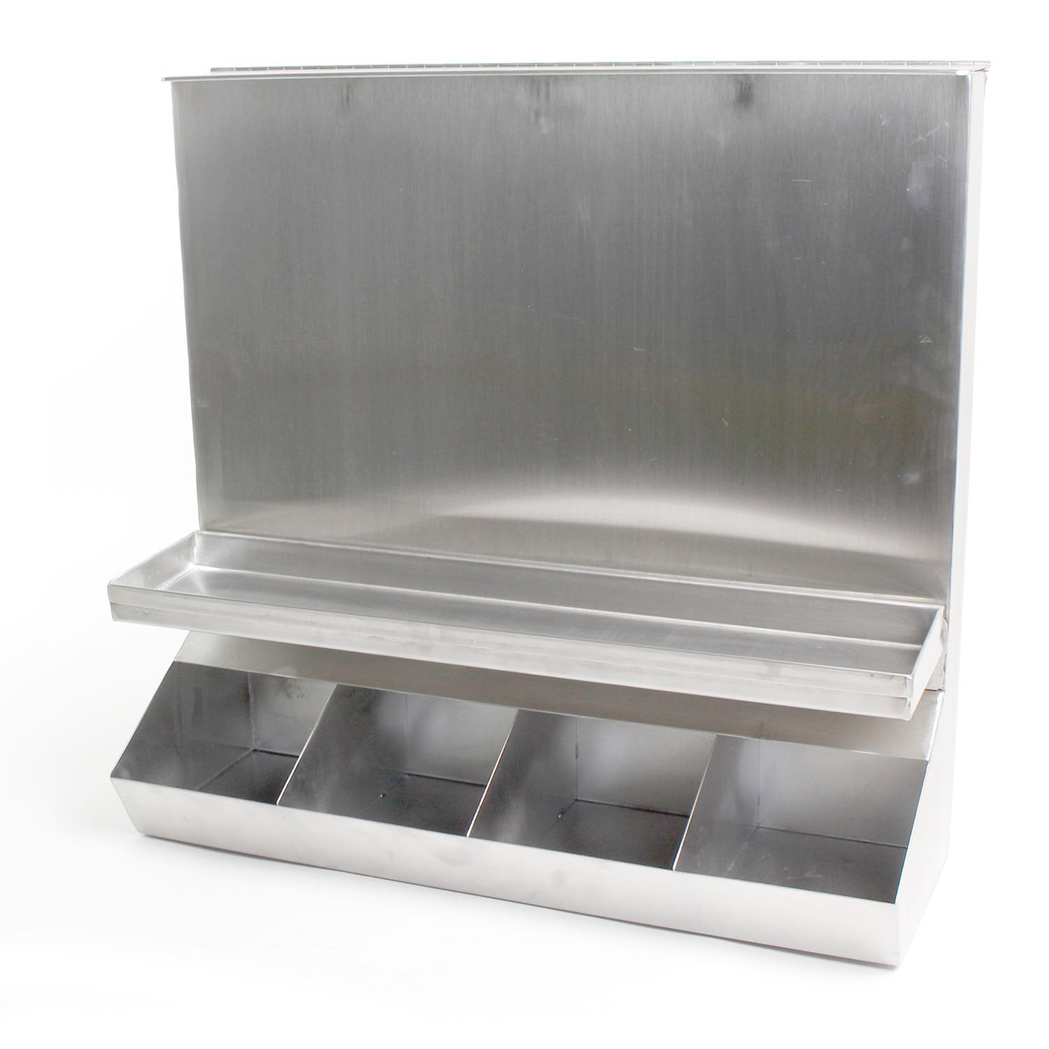 4-Compartment All-Stainless-Steel Commercial Condiment Dispenser with ...