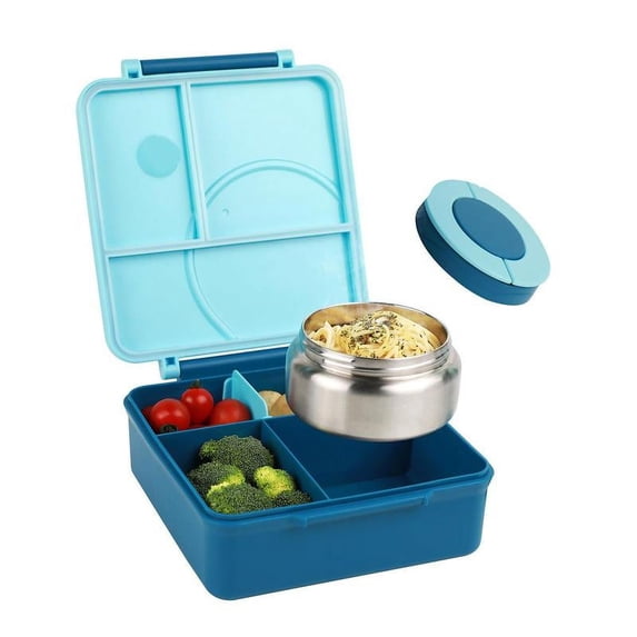 4 Compartment Bento Lunch Box with Soup Thermo, 1 Count Leakproof ...