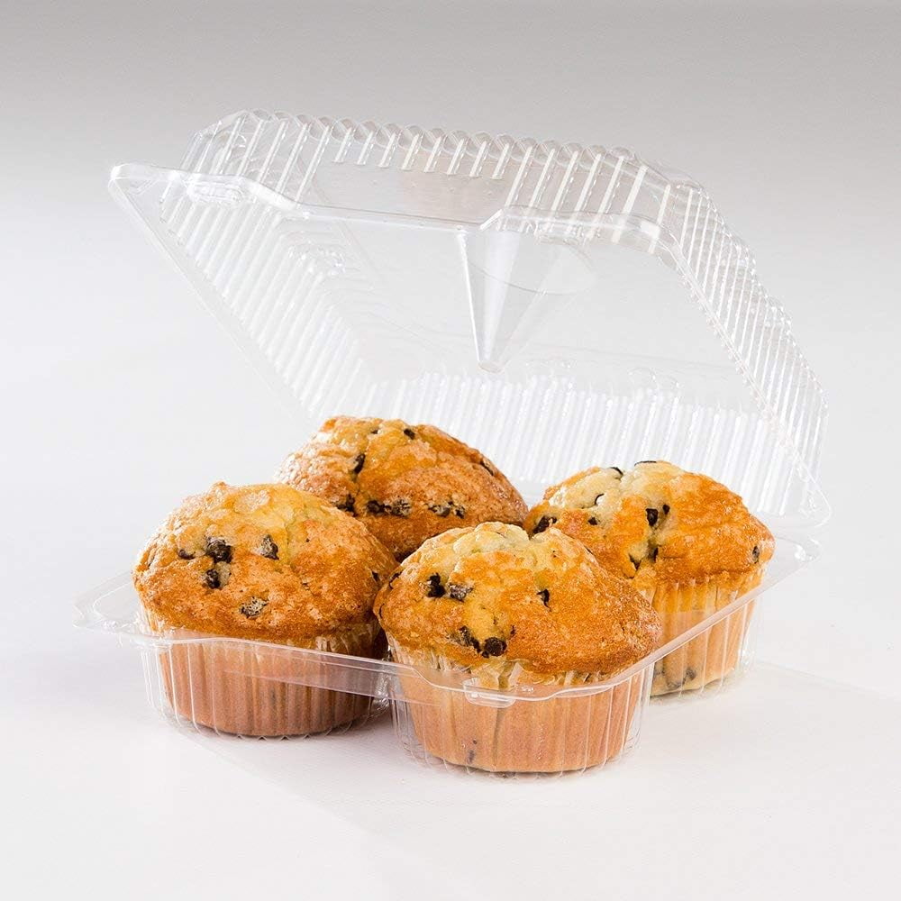 4 Compartment Cupcake Boxes | Clear Plastic Cupcake Container ...