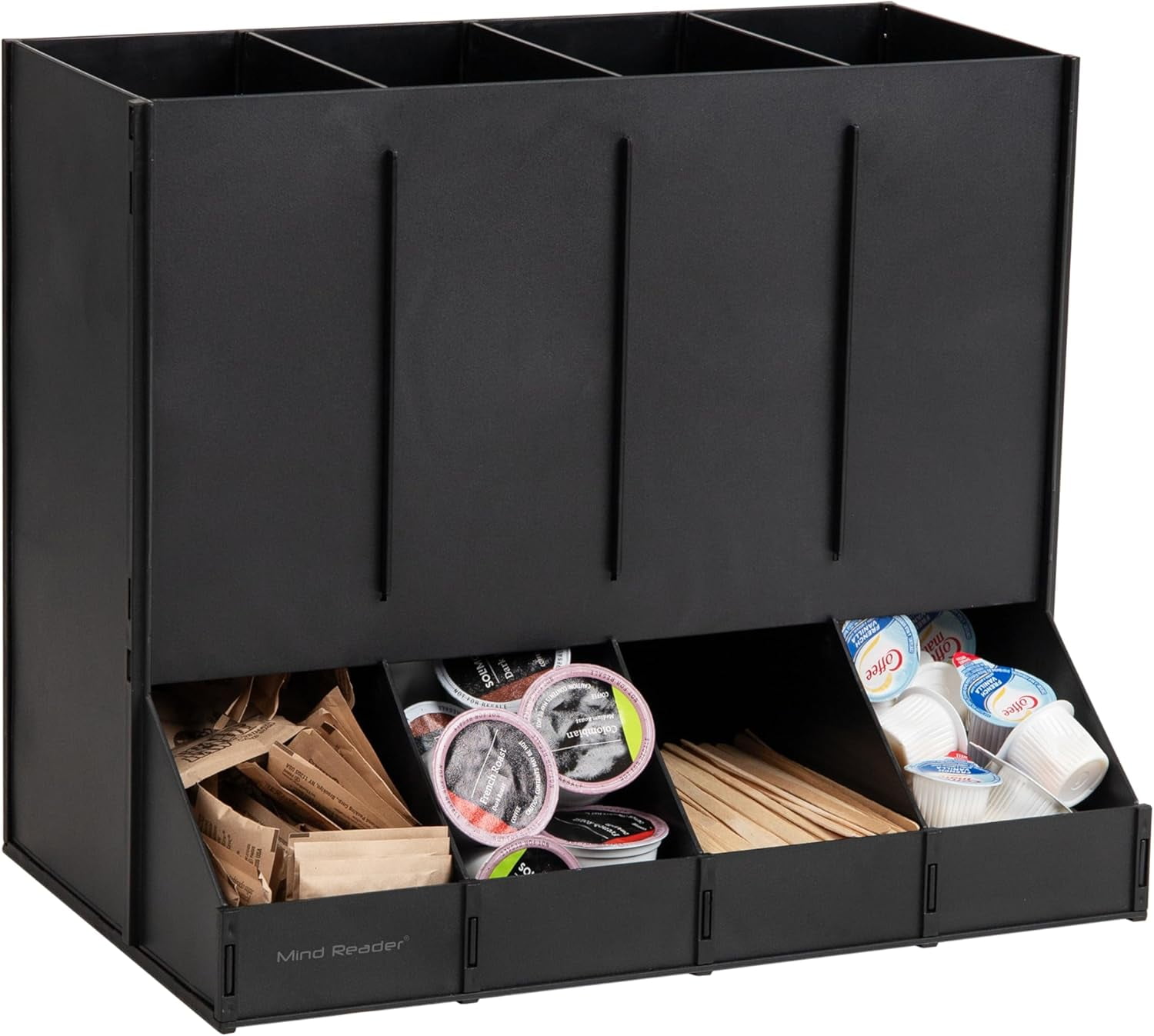 4-Compartment Single Serve Coffee Pod Dispenser, 120 Pod Capacity ...