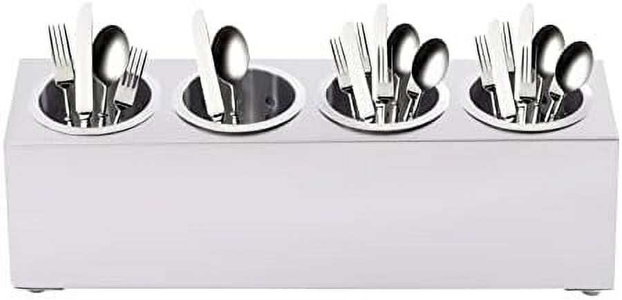 4-Compartment Stainless Steel Utensil Holder,Commercial Perforated ...