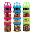 4 Compartment Twist Lock, Stackable, Leak-Proof, Food Storage, Snack ...