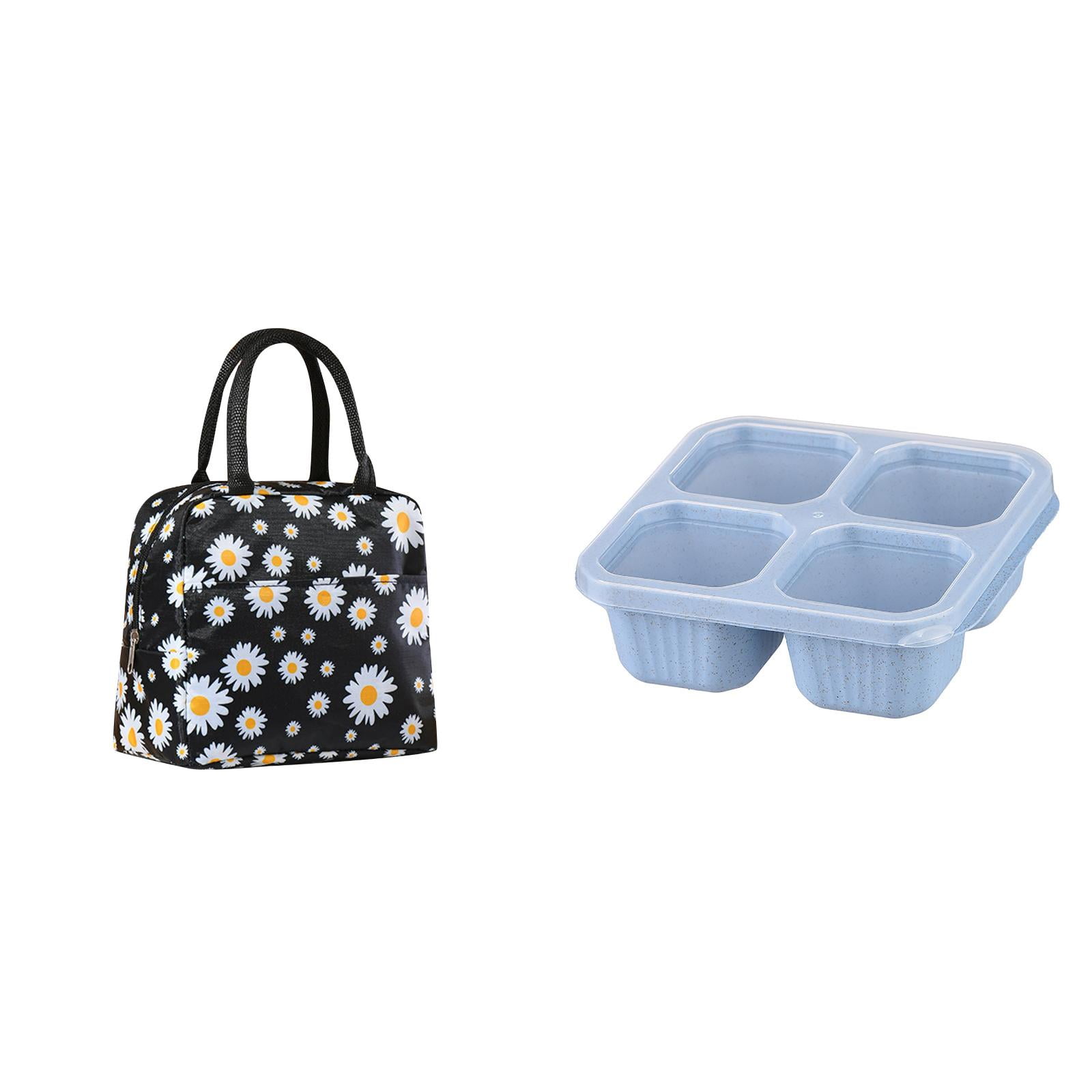 4 Compartments Bento Snack Box, Reusable Meal Prep Lunch Containers ...
