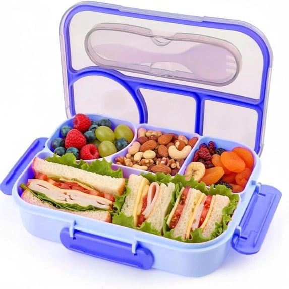 4 Compartments Lunch Box, Snack Containers Reusable Lunch Containers ...