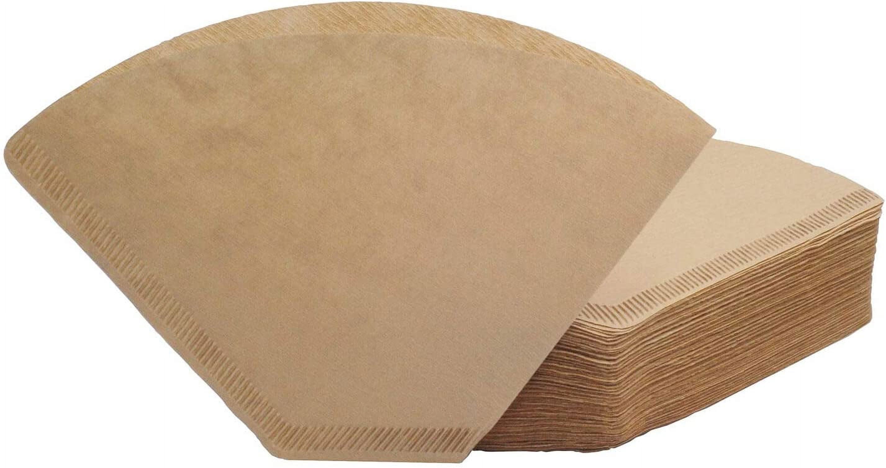 4 Cone Coffee Filter 8-12 cup, Unbleached Natural Paper, No Blowout ...