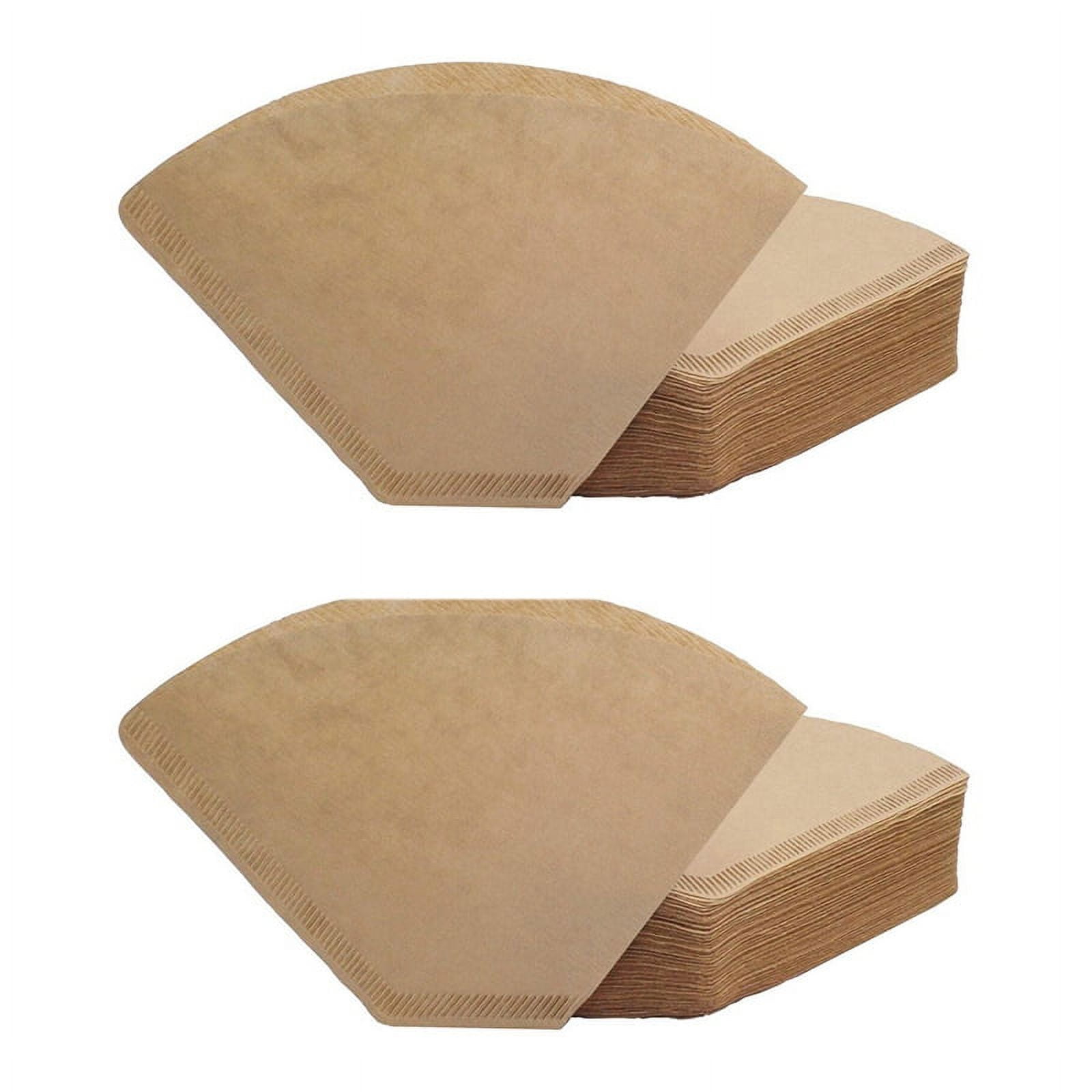 4 Cone Coffee Filter, Unbleached Natural Paper, No Blowout, Disposable ...