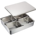 4 Containers: Stainless Steel Seasoning Container, 4 Containers Spice ...
