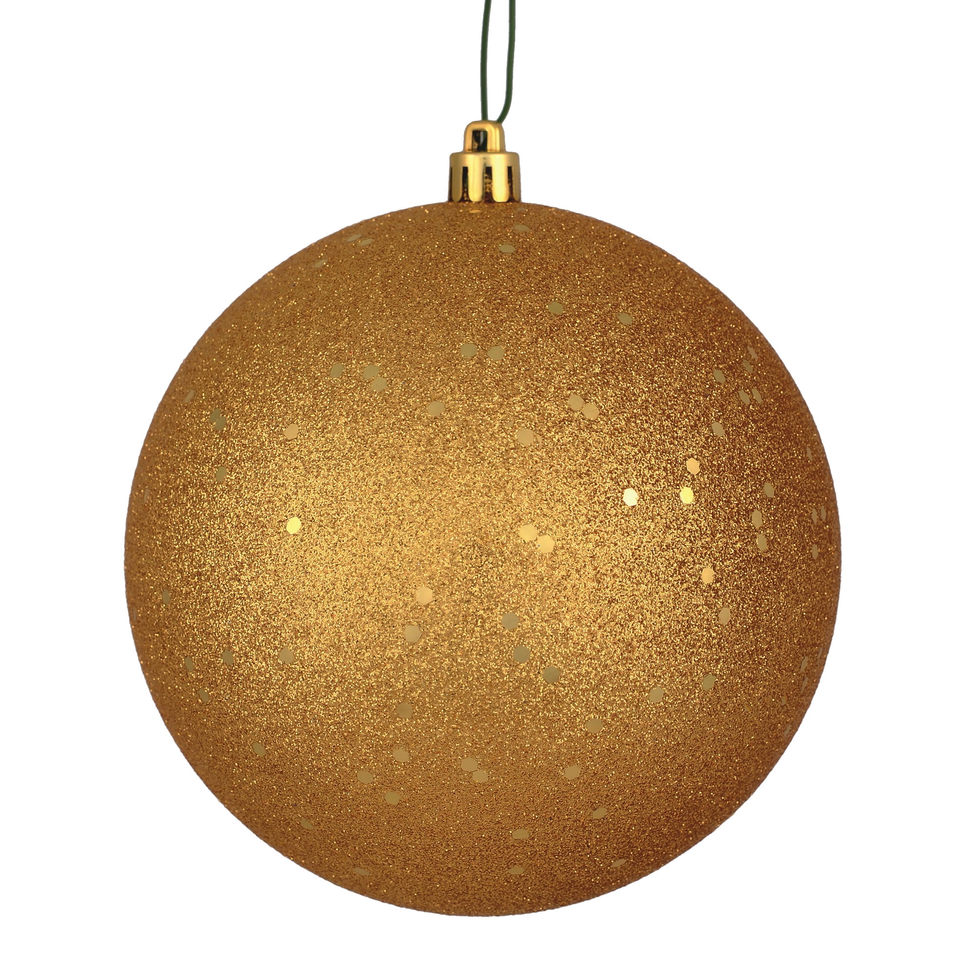 4" Copper/Gold Sequin Ball Drilled 6/Bag - Walmart.com