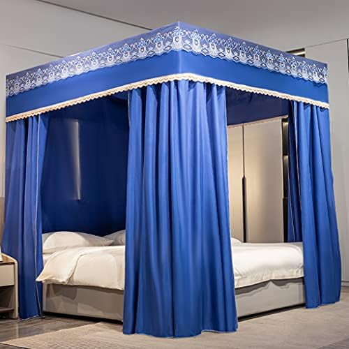 4 Corner Post Bed Canopy for Girls Adult Kids Bed Solid Color Princess ...