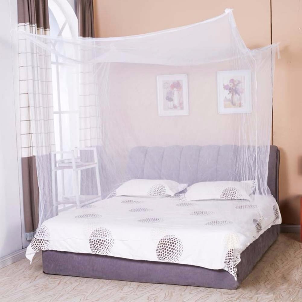 4 Corner Post Mosquito Net Canopy for Full Queen King Size Bedding-47 ...