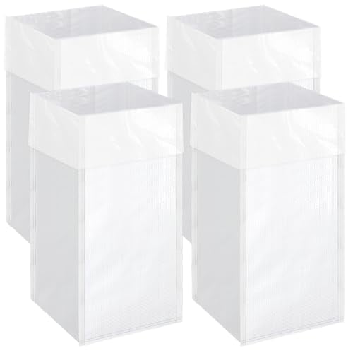 4 Count 40 Gallon Disposable Trash Cans with Waterproof Lining for ...