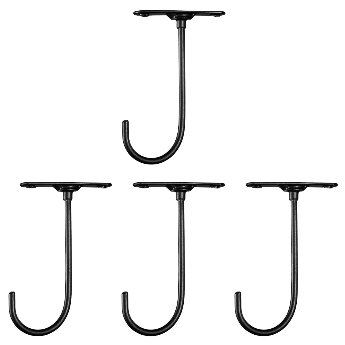4 Count Banana Hooks Black Fruit Hanger Rack Stand Iron Holder for ...