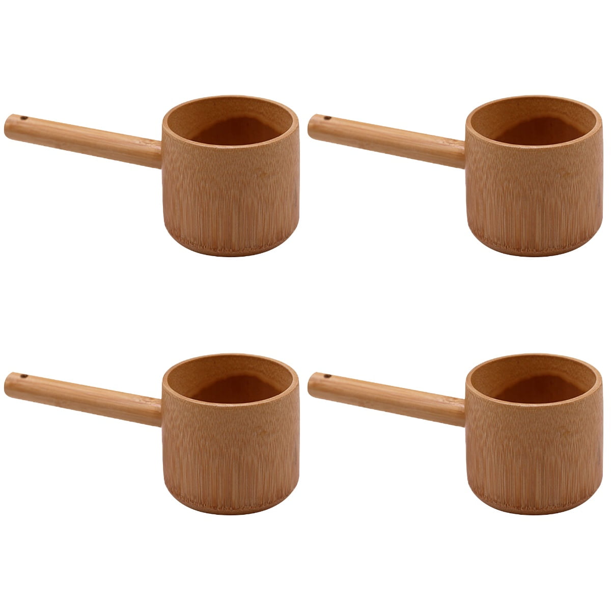 4 Count Bath Spoon Shampoo Bamboo Watering Ladle Ladle for Kitchen ...