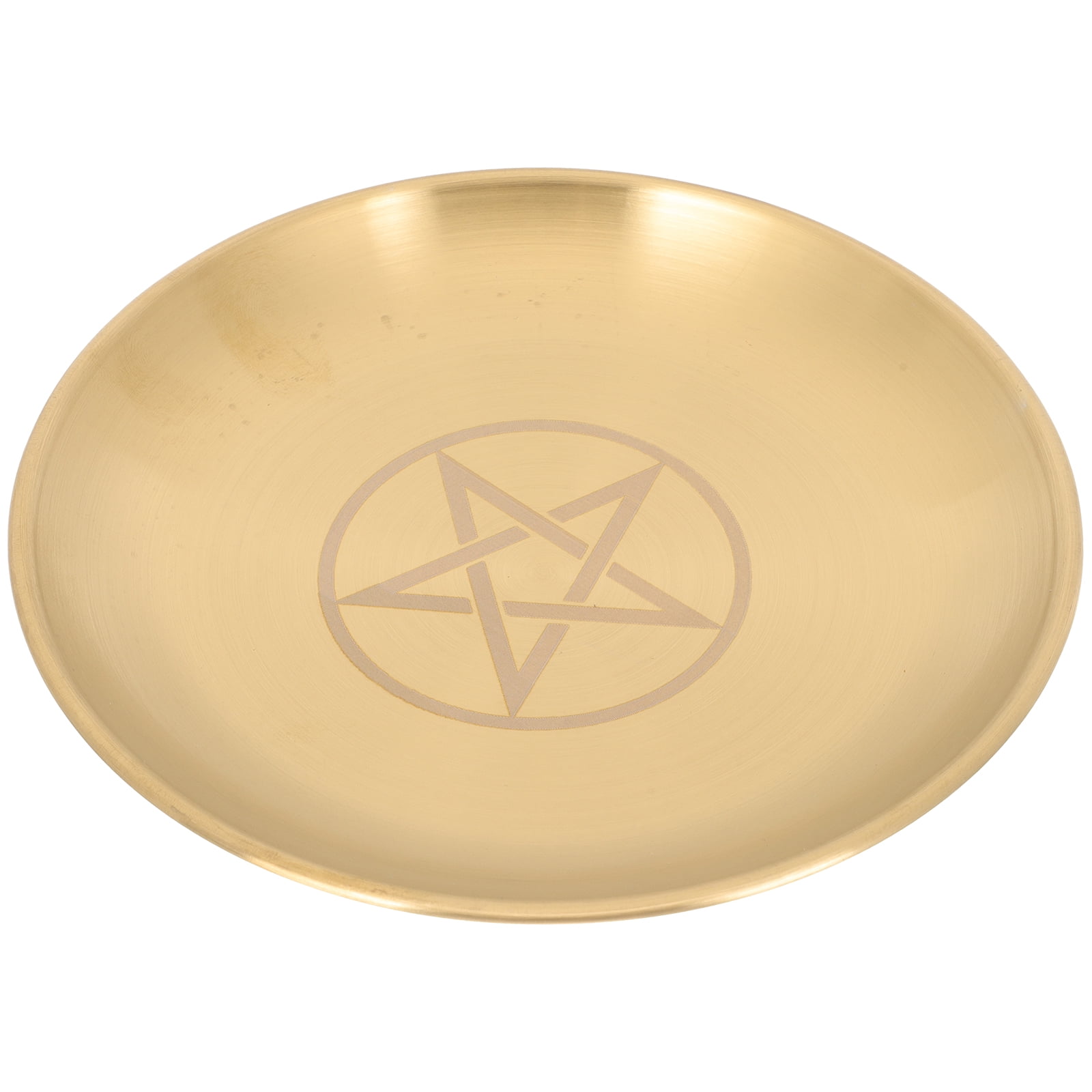 4 Count Brass Wiccan Alter Plate Pentagram Altar Tray 14.3X14.3CM ...