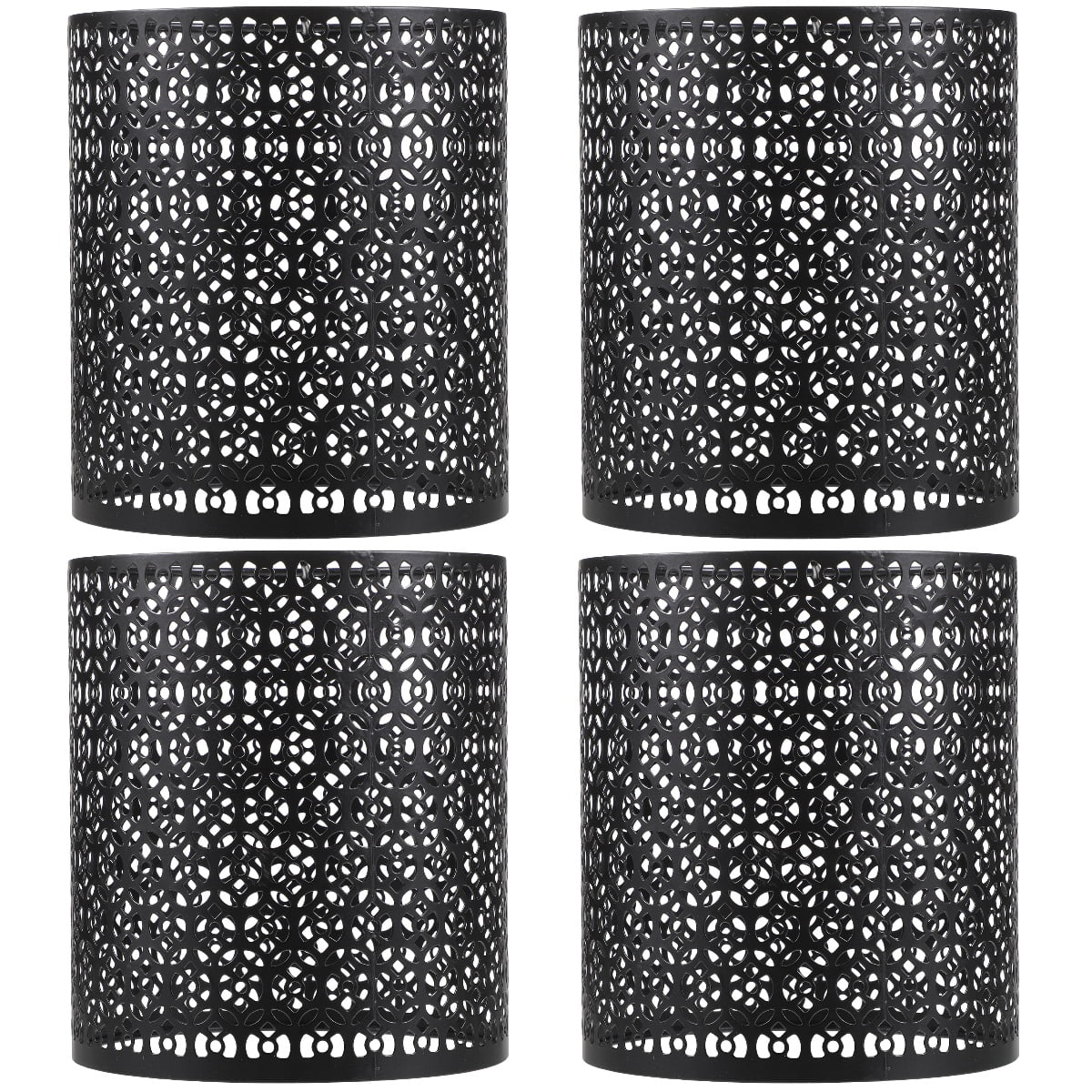 4 Count Ceiling Light Cover Wire Mesh Covers Lid Lamp Shade Black ...