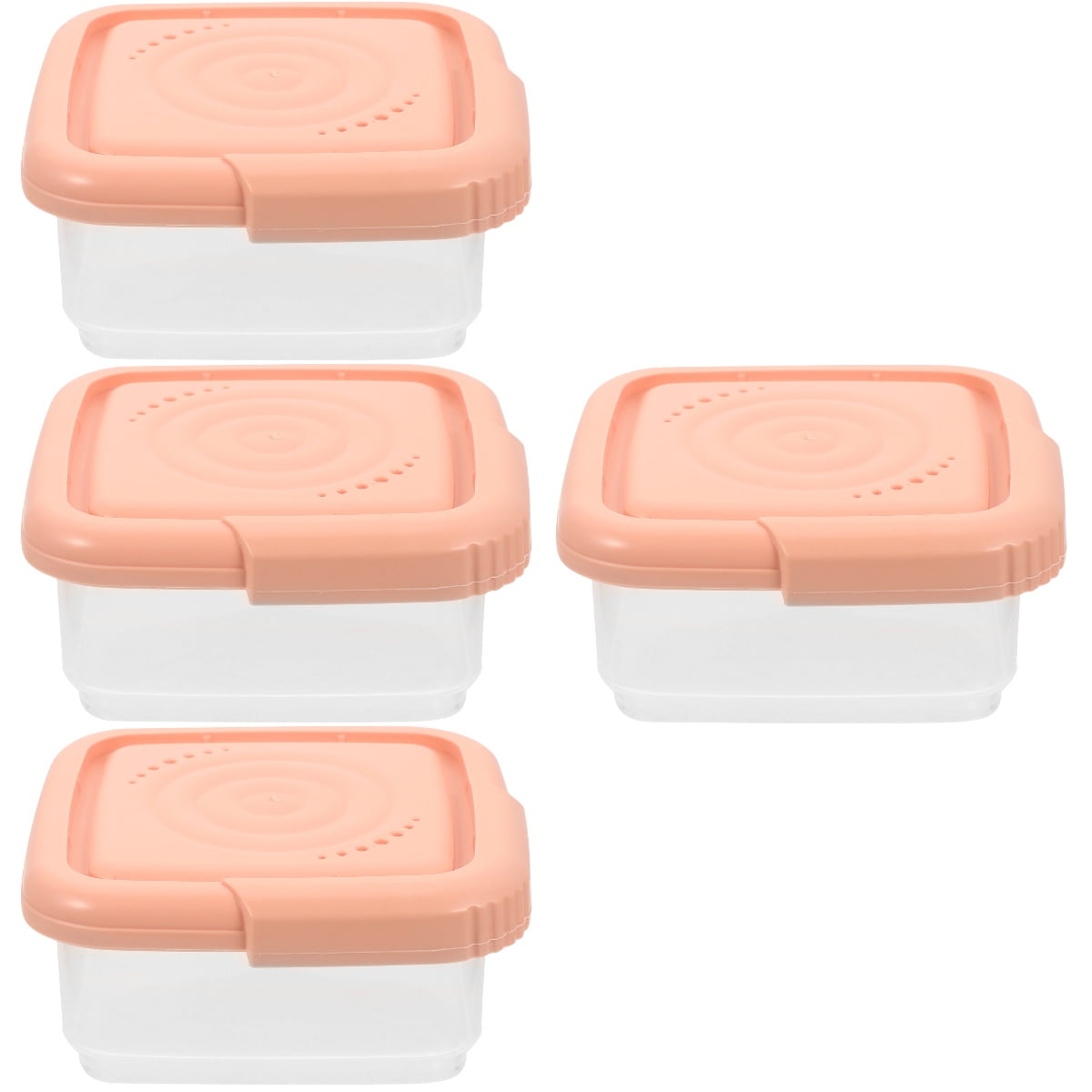 4 Count Cheese Slice Crisper Covered Cases Mini Refrigerator Butter ...