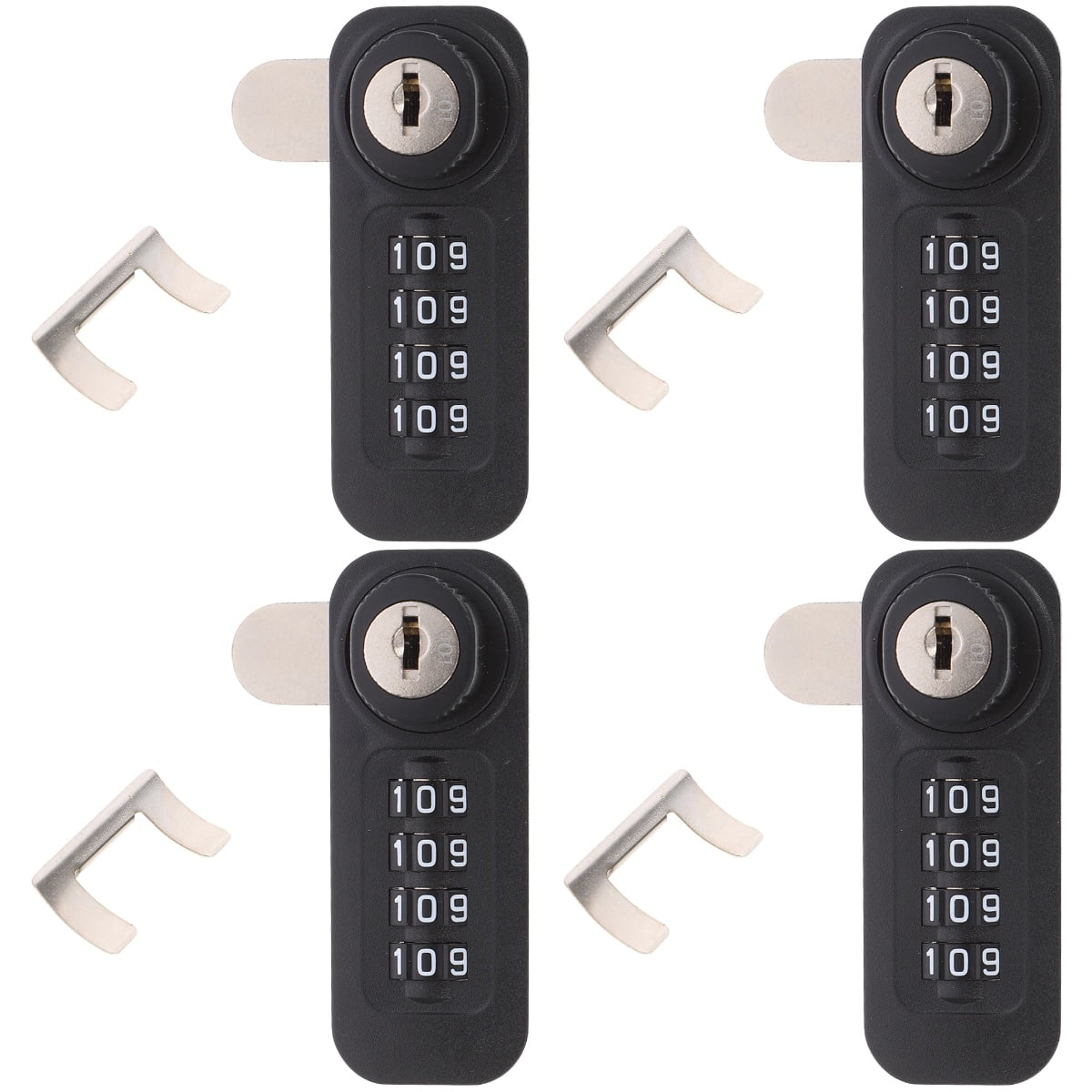 4 Count Cord Universal 4- Mechanical Password Locker Steel Cabinet ...