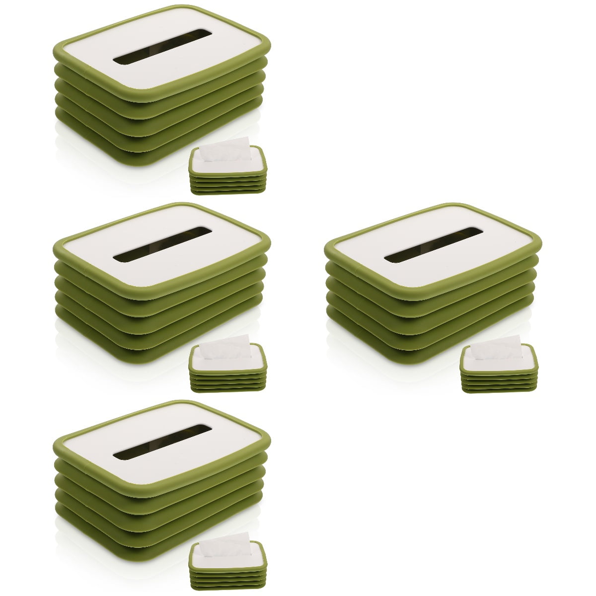 COOPHYA Tissue Box Abs Decorative Indoor Use 4Pcs 7.9X5.3X4.3In ...