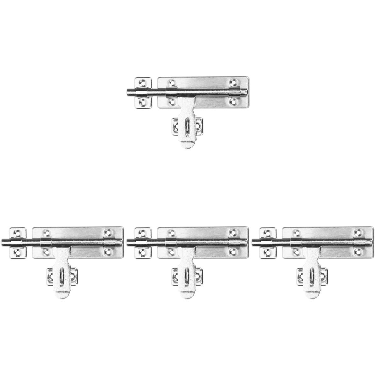 4 Count Door Stoppers Sliding Safety Lock Stainless Surface Bolt Gate ...