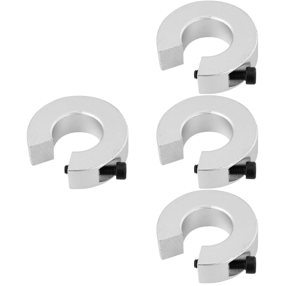 4 Count Drilling Ring Shaft Stop Collar Clamp Adjustable Track Silver ...