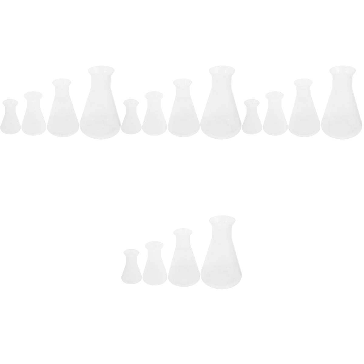 4 Count Erlenmeyer Flask Stoneware Mug Little Cups with Lids Conical ...