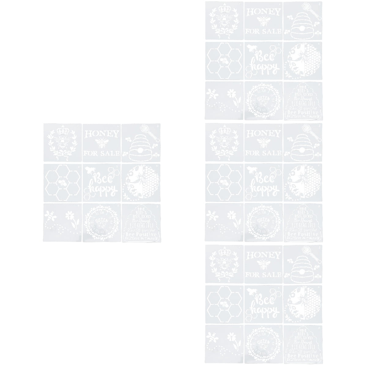 4 Count Face Painting Stencils Bee Drawing Template Reusable - Walmart.com