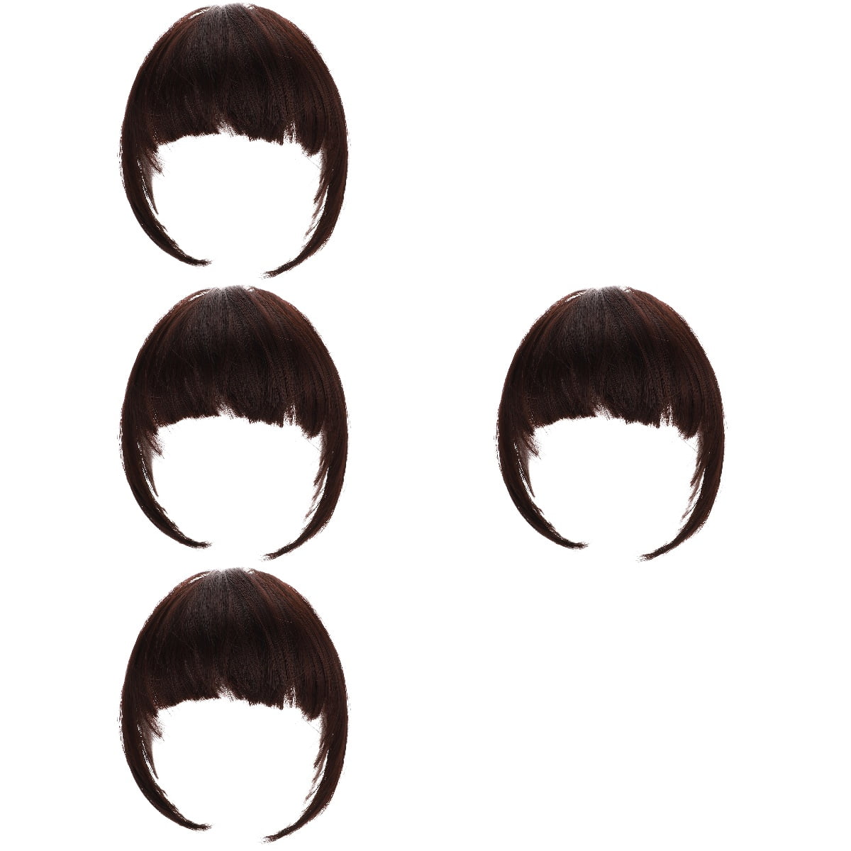 4 Count Faux Hair Clips Fake Bangs Extension Beauty Women's - Walmart.com