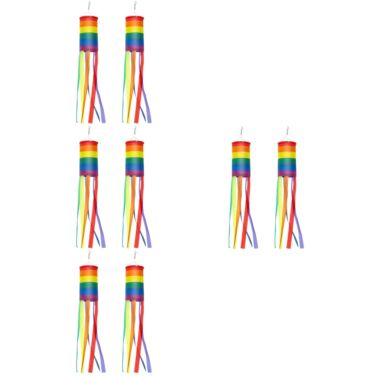 4 Count Flag Windsock Rainbow Windshield Outdoor Decor Tree Decoration ...