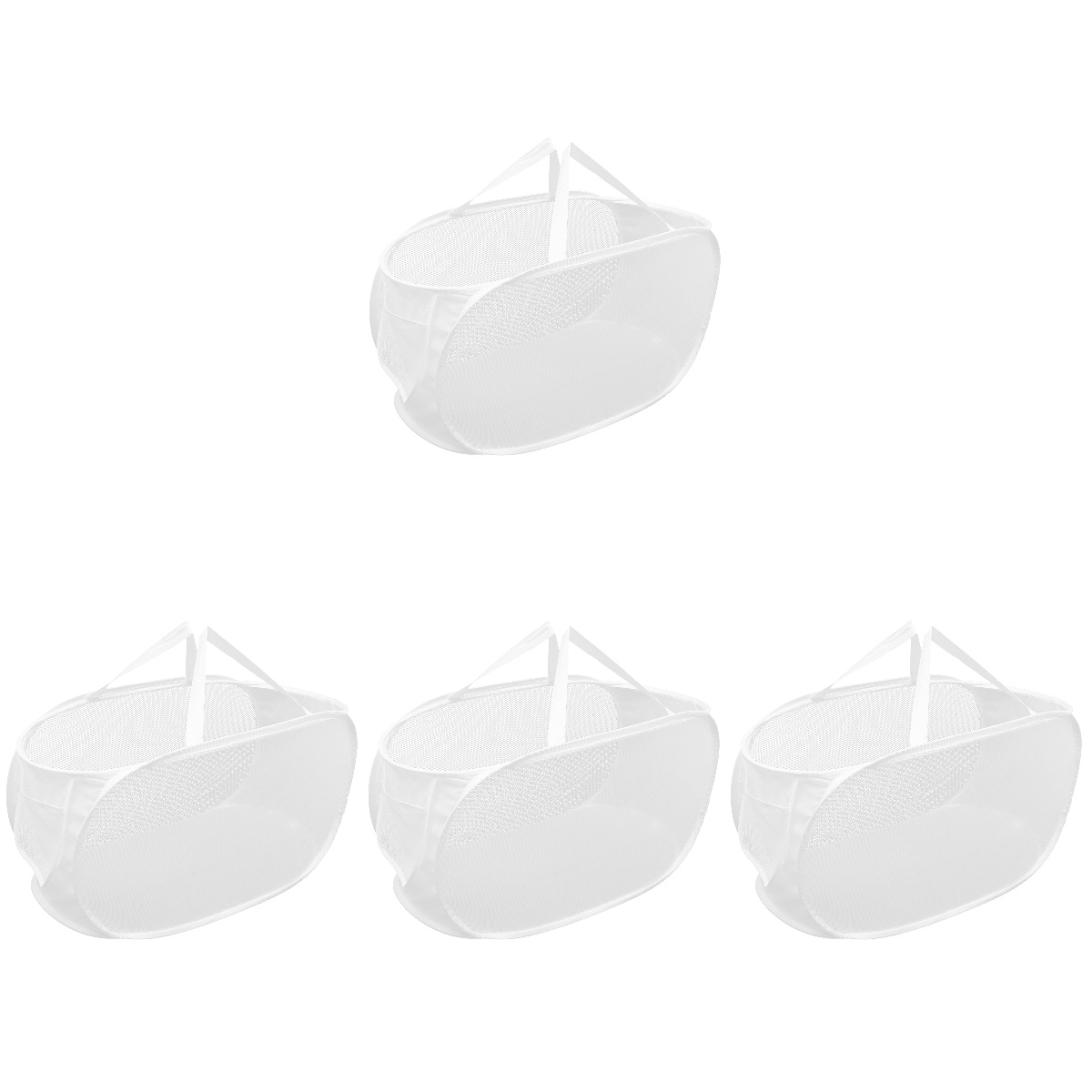 4 Count Folding Laundry Basket Collapsible Storage Baskets Large ...