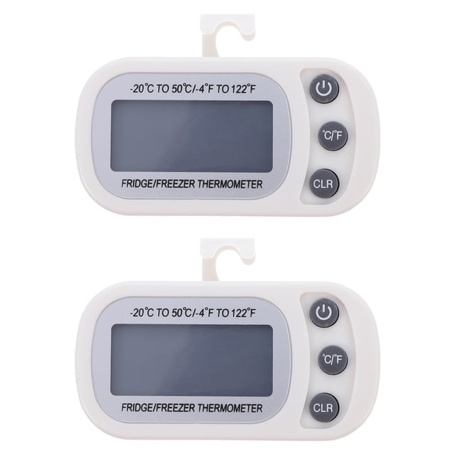 4 Count Fridge Temperature Meter Thermometer with LCD White - Walmart.com