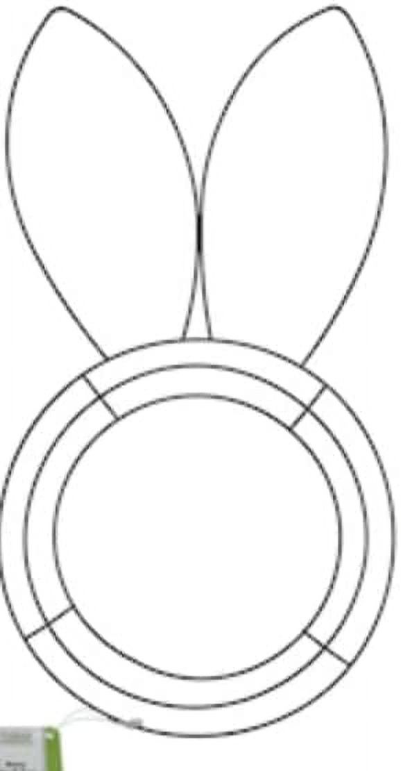 4 Count Garden Bunny Shaped Metal Wreath Forms, 17.375x9.5-in with Ties ...