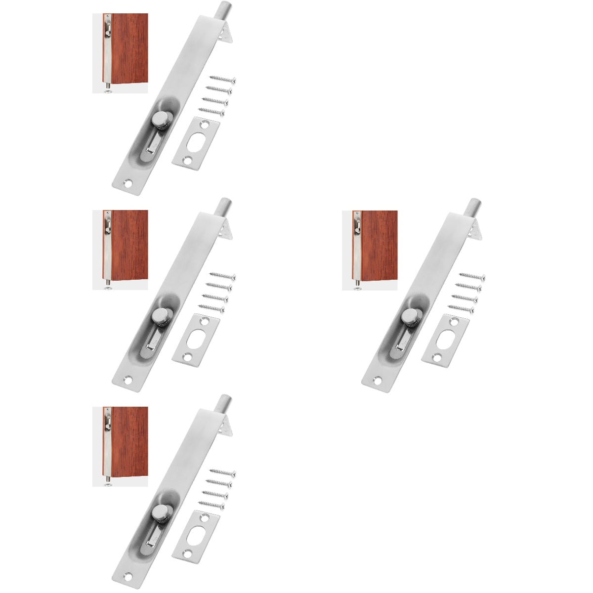 4 Count Gate Lock Trap Door Latch French Fluency Structure Bolt ...