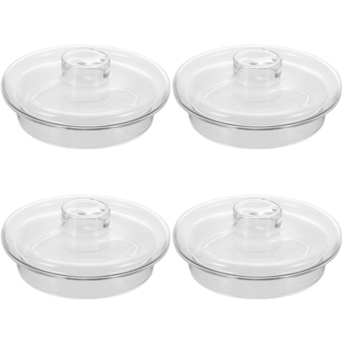 TABLZONE Glass Teapot Lid Replacement, Transparent Borosilicate, 4Pcs ...