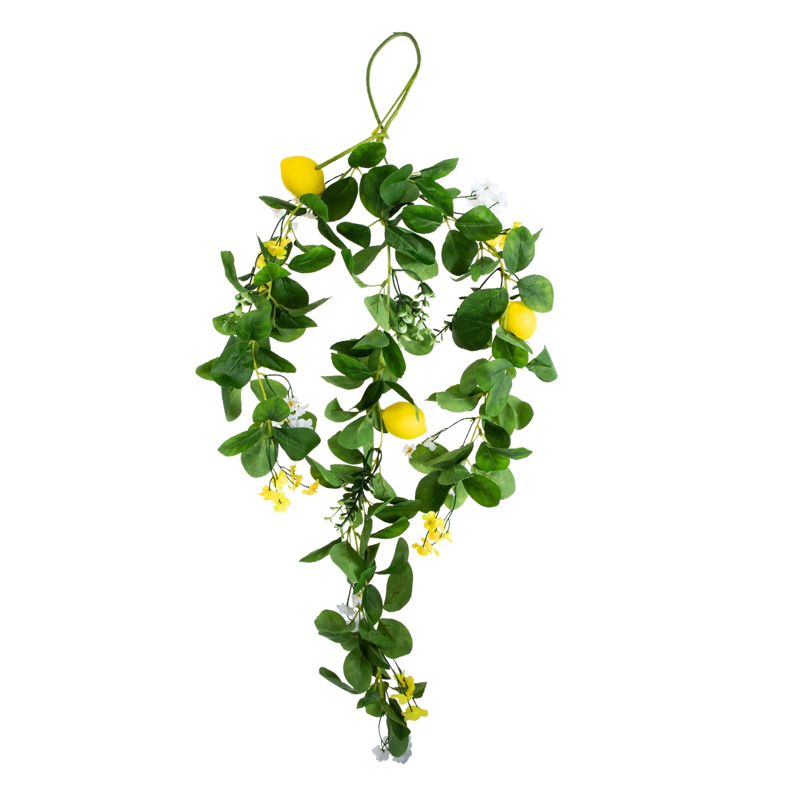 4 Count Lemon Kitchen Decor Wall Simulation Rattan Yellow Garland ...