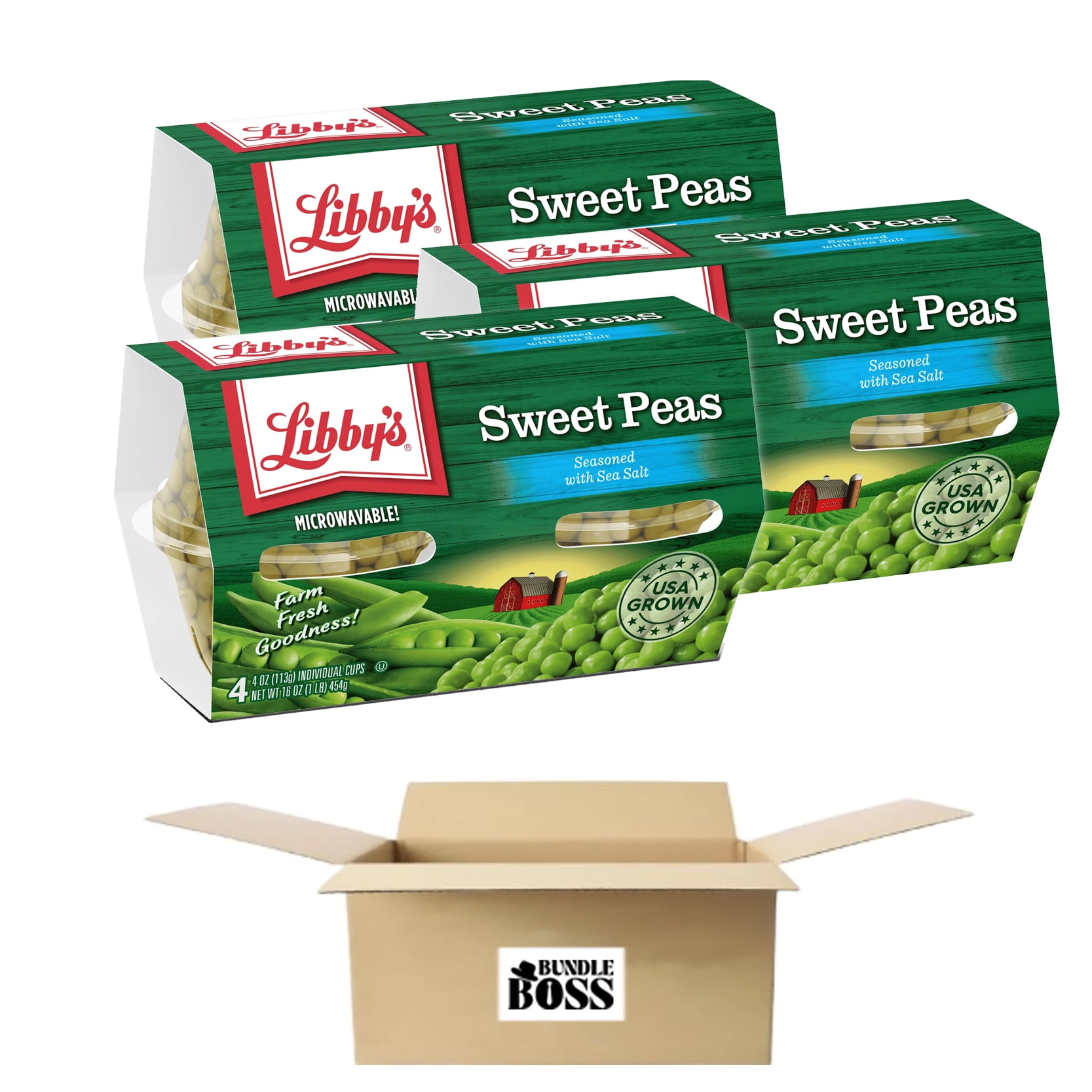 (4 Count) Libby's Sweet Peas, 4 oz Cups (3 pack) - Walmart.com