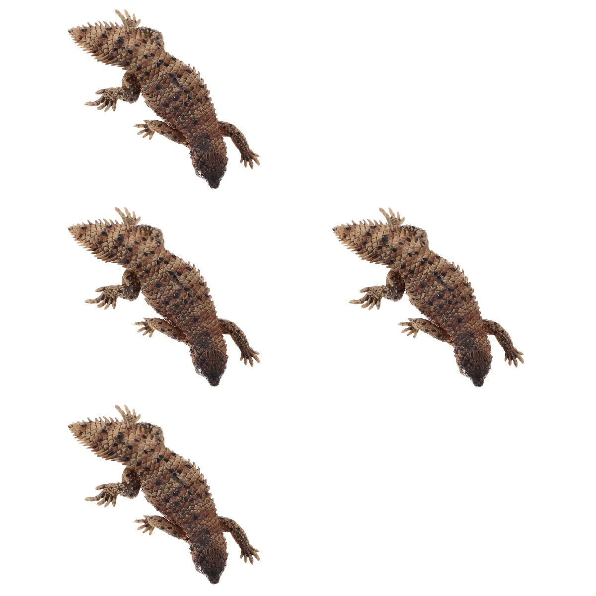 4 Count Lifelike Simulated Animal Model Realistic Lizard Figurine ...