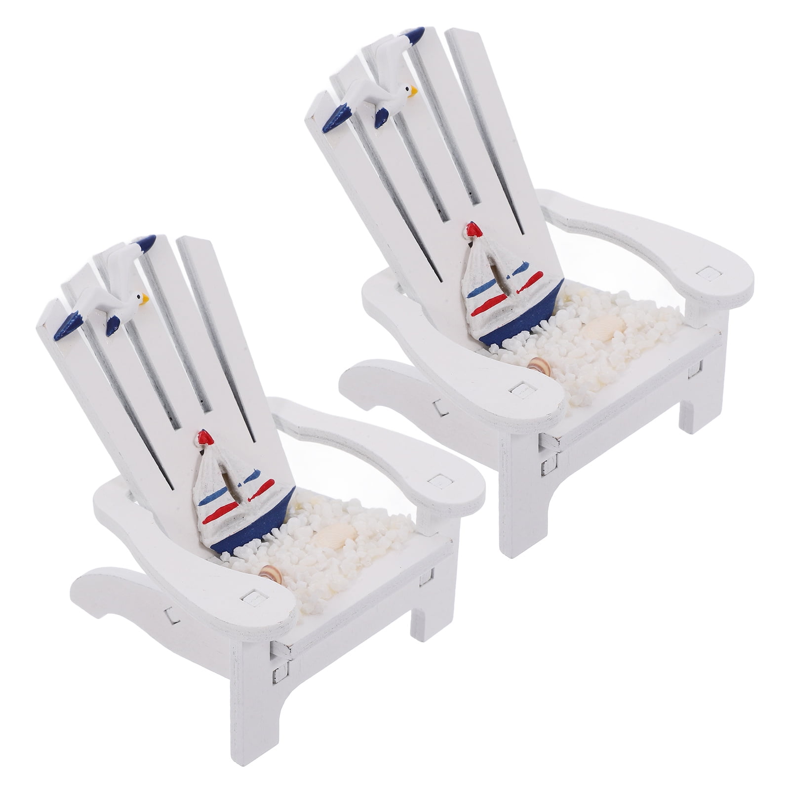 4 Count Mini Beach Chair DIY Landscaping Ornament Unique Beautiful ...