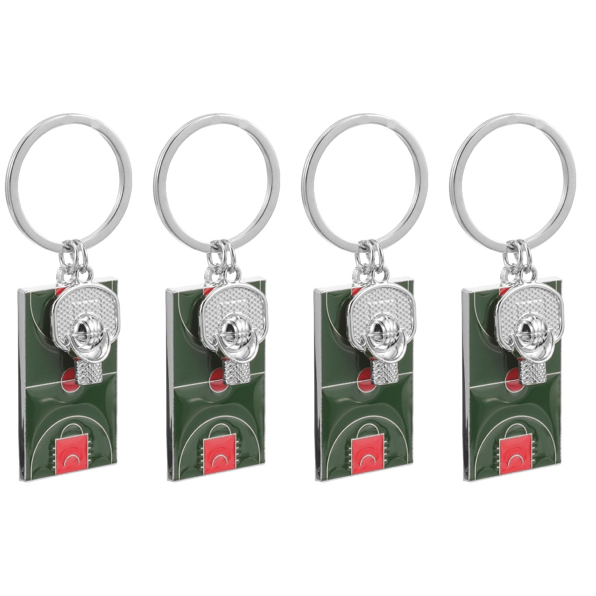 4 Count Mini Sports Style Basketball Court Keychain Pendant (basketball ...
