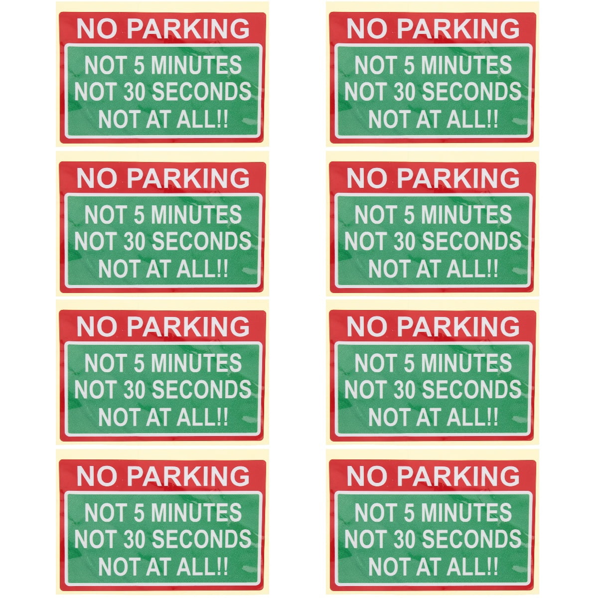 4 Count Parking Door Stopper No Sign Garage Warning Signs Stickers ...
