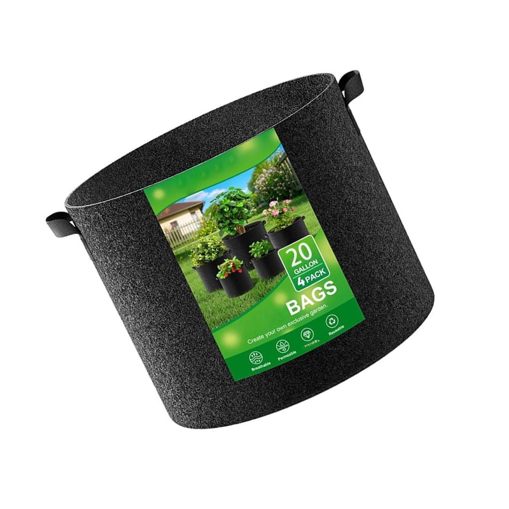 4 Count Premium Fabric Planting Bags Thickened Materials Gardening Pots ...