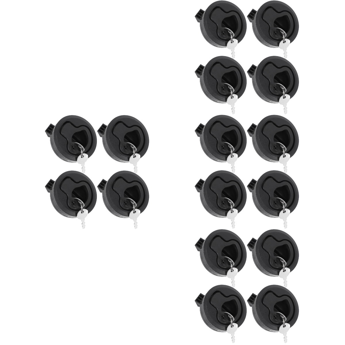 4 Count Pull Hatch Latch Flush Mount Cam Lock Slam Latches with Key ...