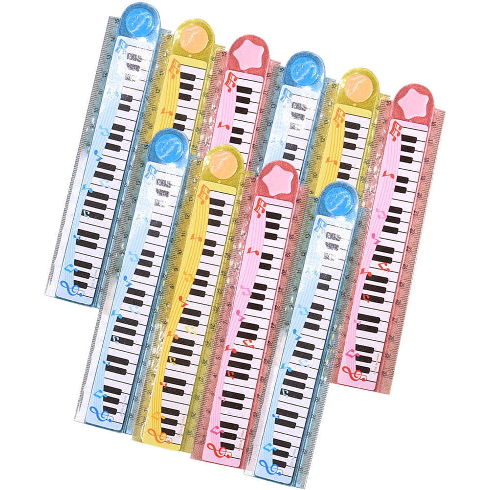 4 Count Red 30cm Piano Ruler Lightweight Rulers Student Toddler ...