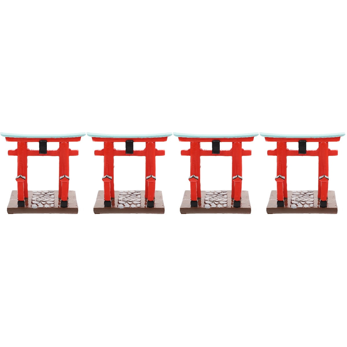 4 Count Shinto Gate Unique Torii Gate Accessories Miniature House Toy ...