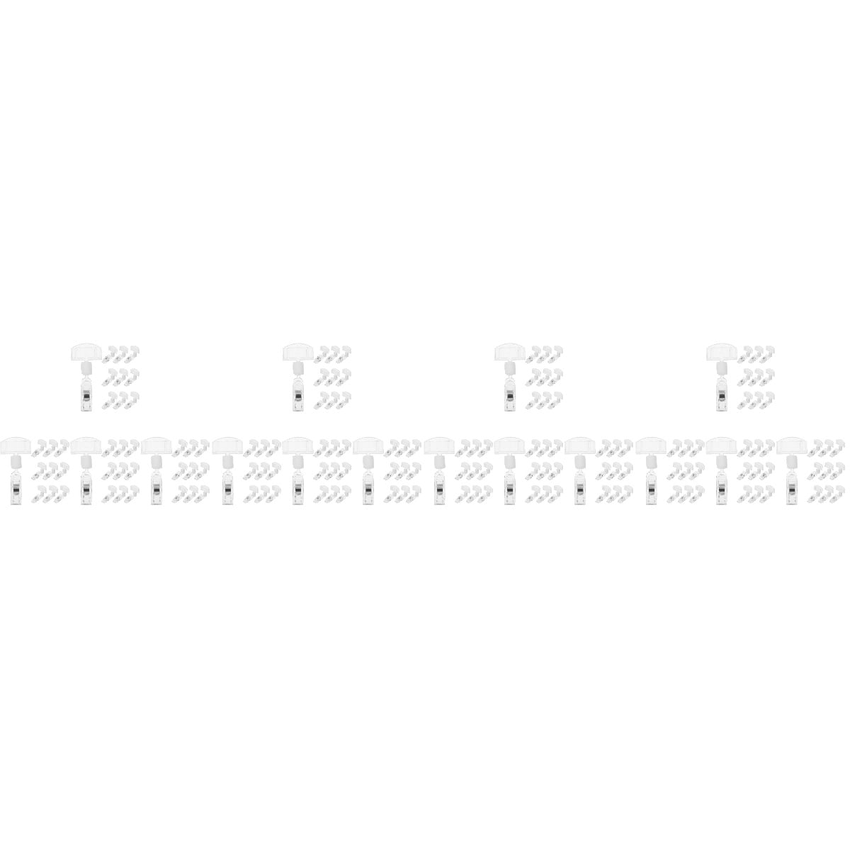 4 Count Sign Holder Name Tag Clips for Badges Small Tags Transparent ...
