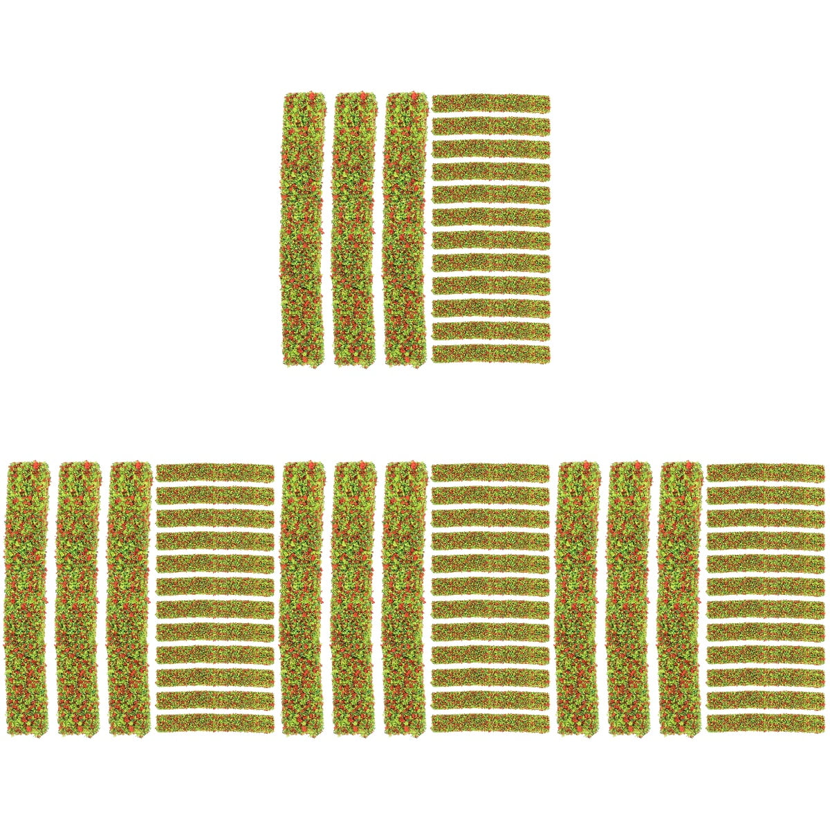 4 Count Simulated Flower Bush Decoration Miniature Plant Shrub ...