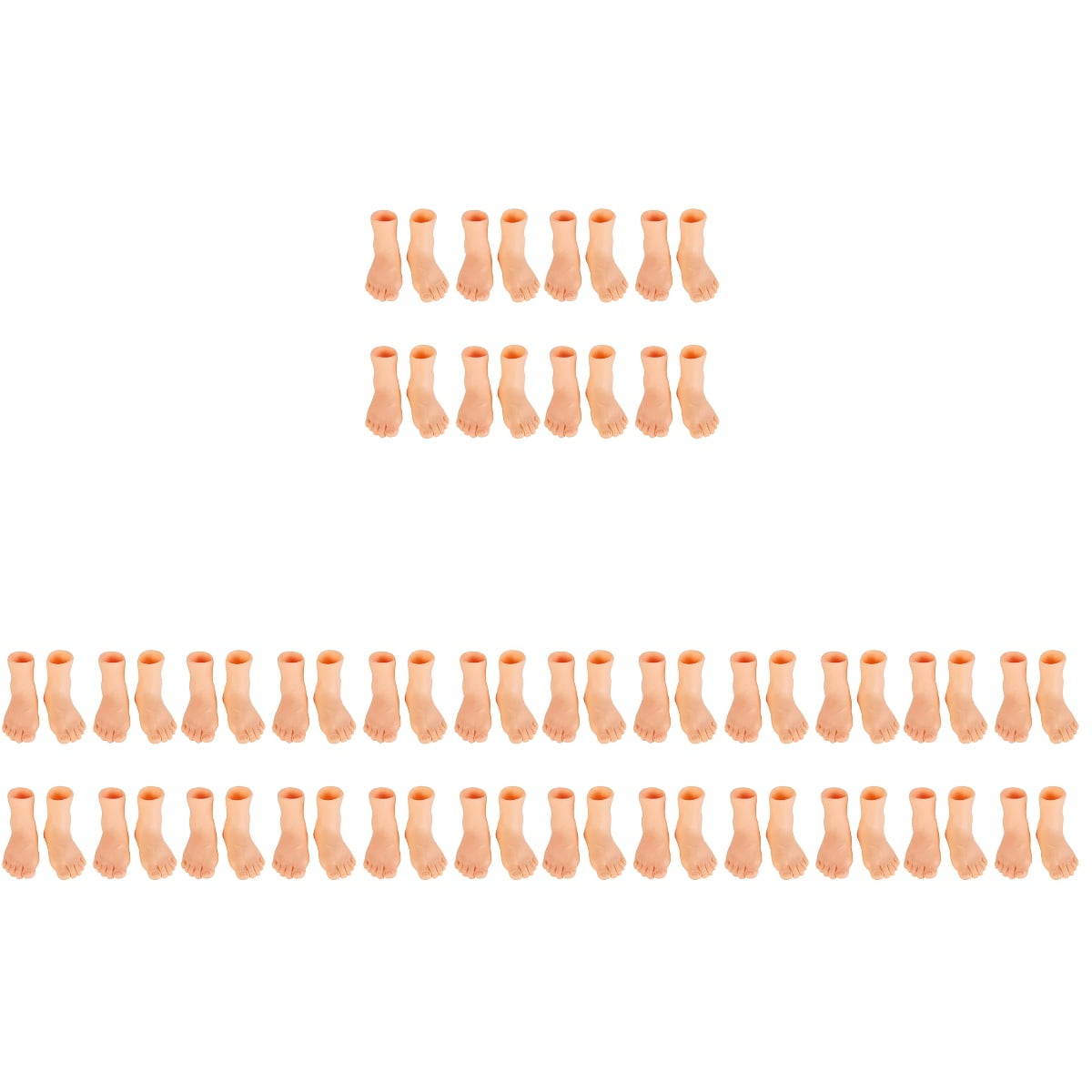 4 Count Small Rubber Human Feet Toys Hands Funny Supplies Finger Wear ...