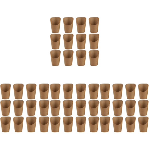 4 Count Snack Cup Paper Round Fry Cups French Fries Packing Bucket Food ...